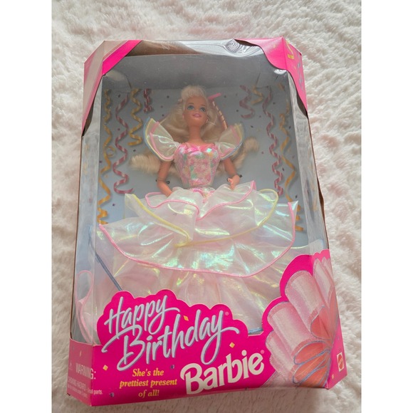 Mattel | Toys | Happy Birthday Barbie Doll 99s Special Edition Dress ...